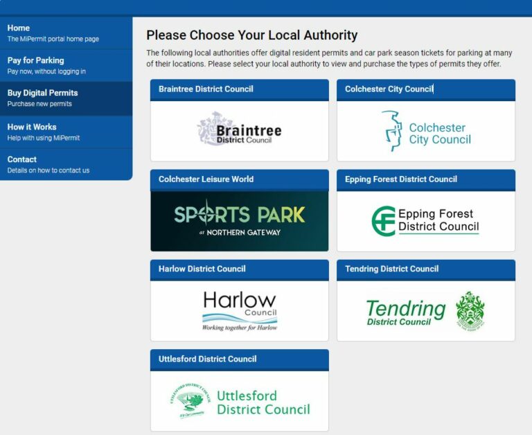 Partnership Permits | North Essex Parking Partnership